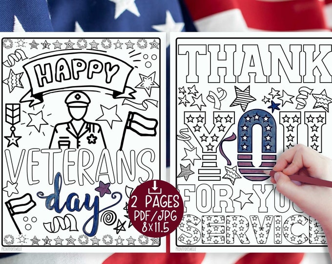 Veterans Day Coloring Page PRINTABLE - Etsy