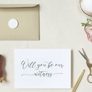 Will You Be Our Witness Card PRINTABLE A6 - Etsy