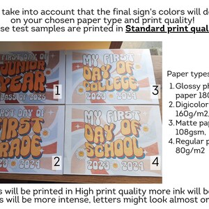 Retro First Day of Middle School Sign, PRINTABLE Groovy Back to School ...