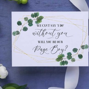 Will You Be Our Page Boy Card PRINTABLE Page Boy Proposal - Etsy