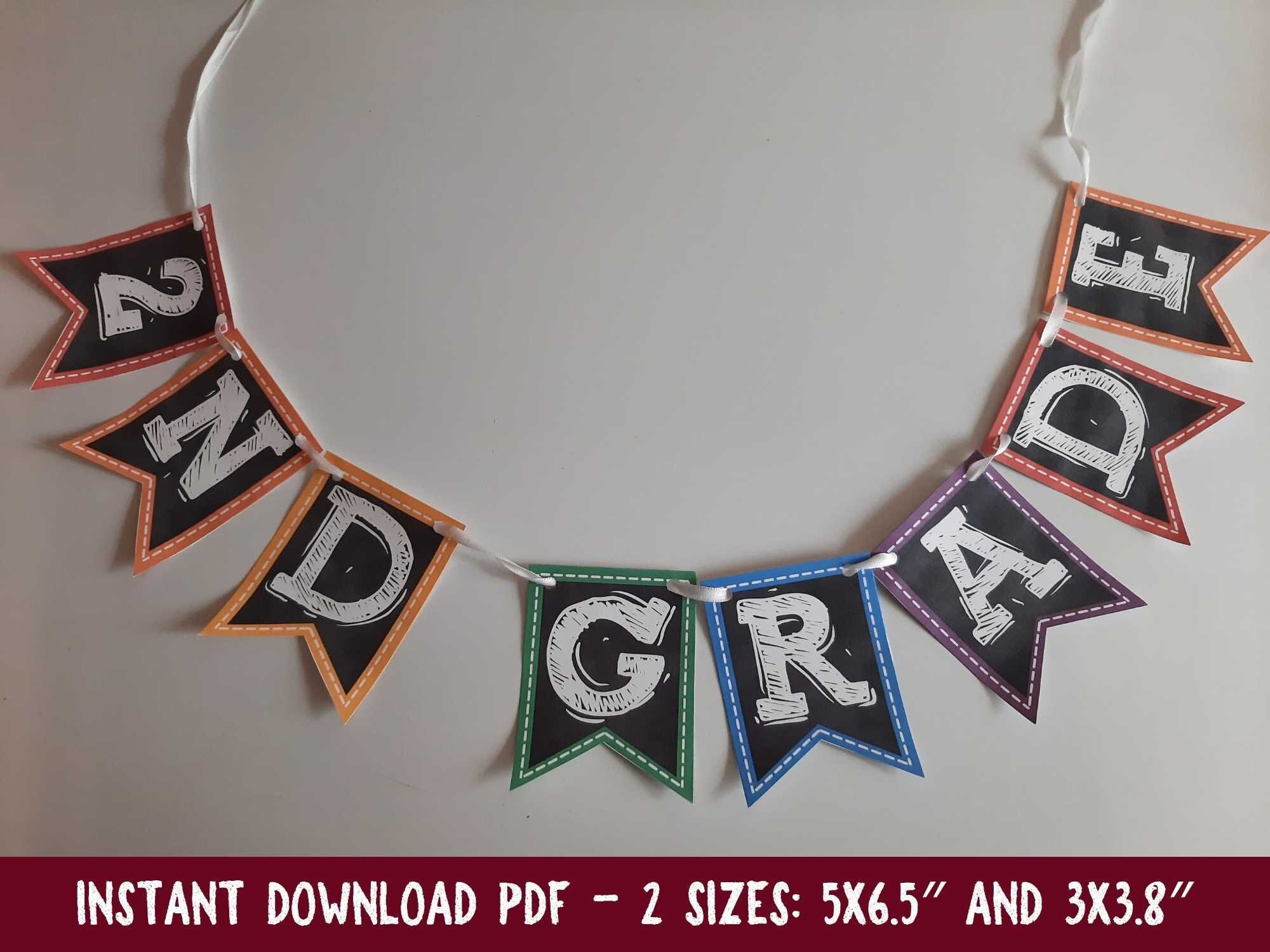 First Day of 2nd Grade Banner PRINTABLE - Etsy
