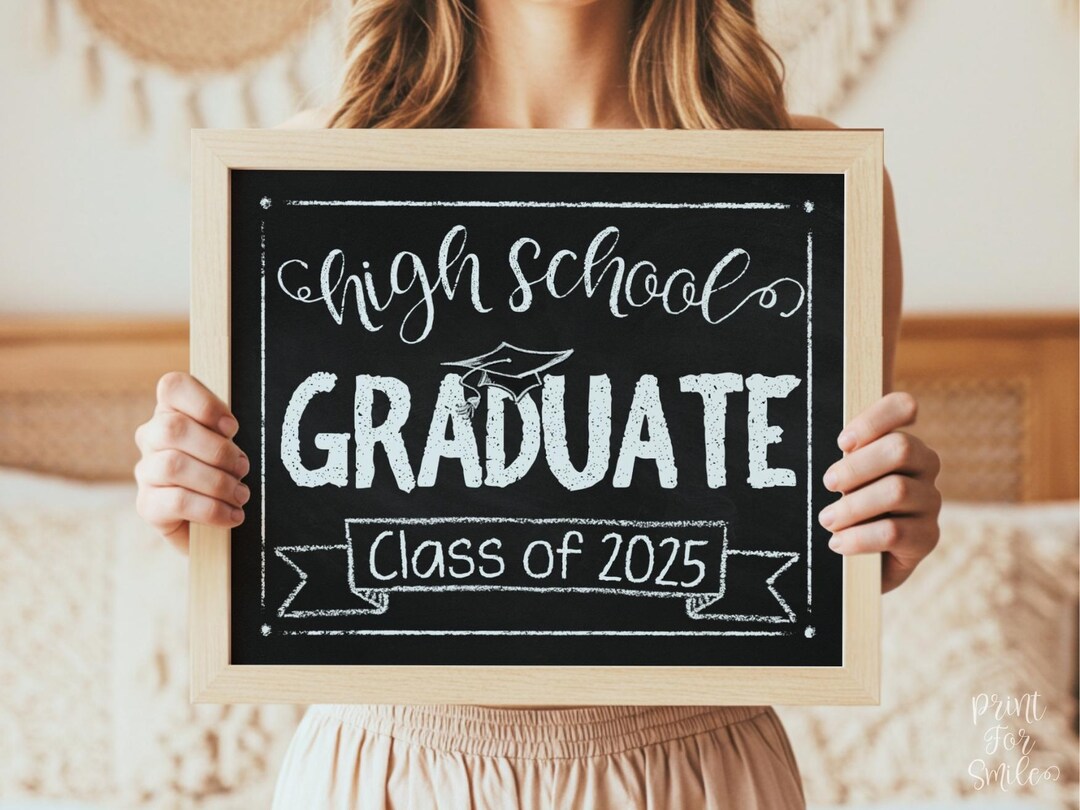 Letrero imprimible para graduado de la escuela secundaria de la clase ...