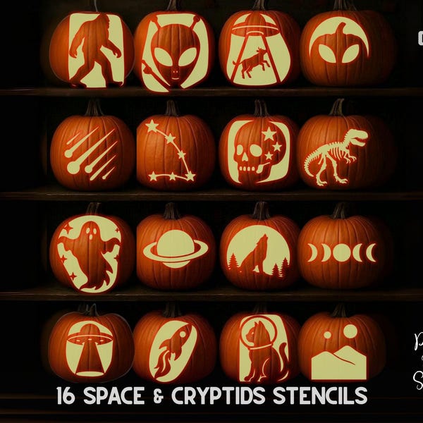 Bigfoot Pumpkin Carving Stencil - Etsy