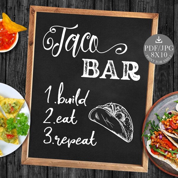 Taco Bar Sign - Etsy