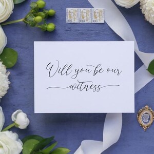 Will You Be Our Witness Card PRINTABLE A6 - Etsy