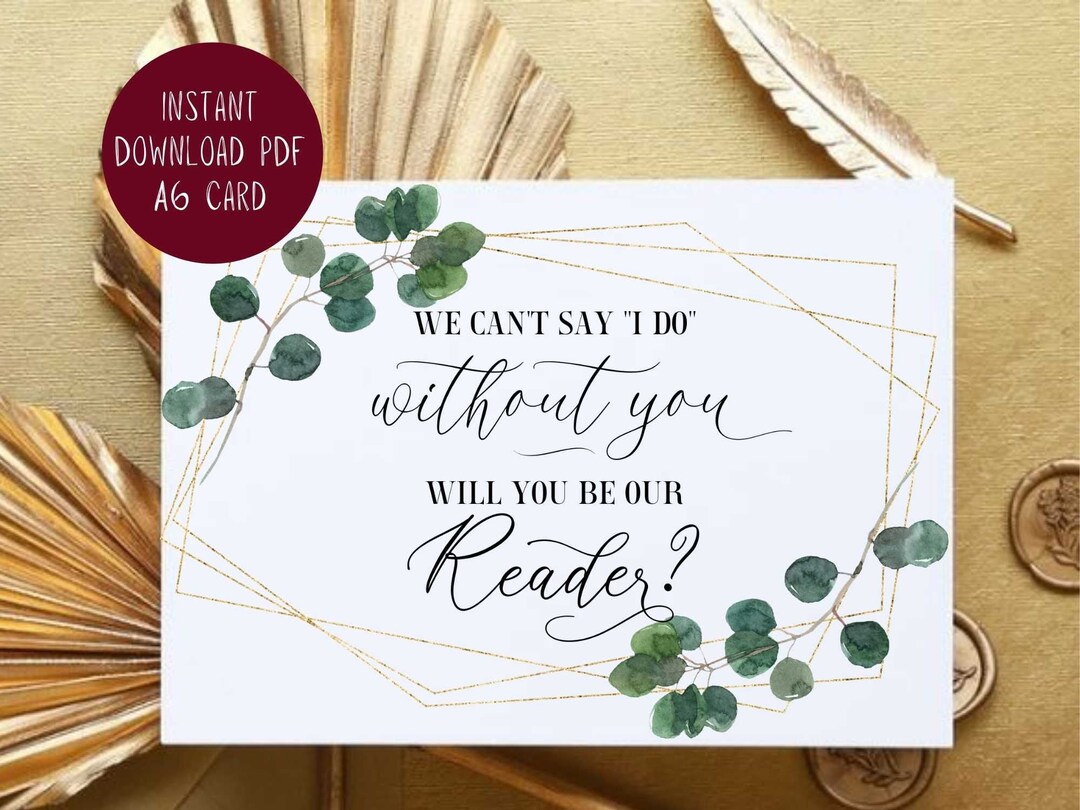 Will You Be Our Reader Card PRINTABLE Reader Proposal Card - Etsy