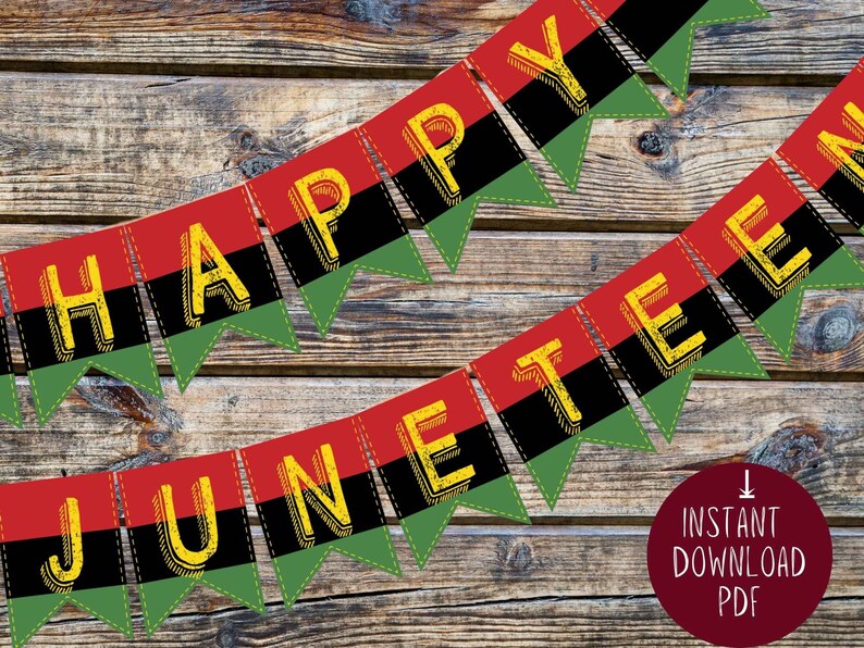 Juneteenth Banner PRINTABLE Party Decorations | Etsy