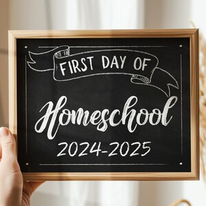 First Day of Homeschool Sign Printable Chalkboard - Etsy