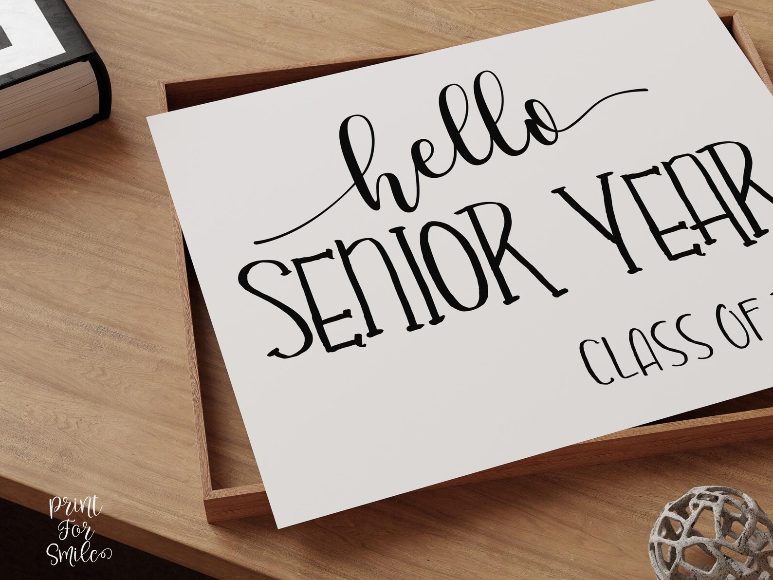Hello Senior Year Sign, First Day of Senior Year, PRINTABLE, Instant ...