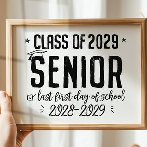 4 First Day of Freshman Year Sign BUNDLE, High School Signs, Class of ...