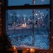 Large Christmas Village Window Art Template – Chalk Marker Printable ...