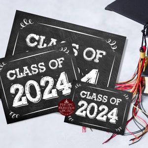 Class of 2024 Sign Graduation Party Decorations PRINTABLE - Etsy