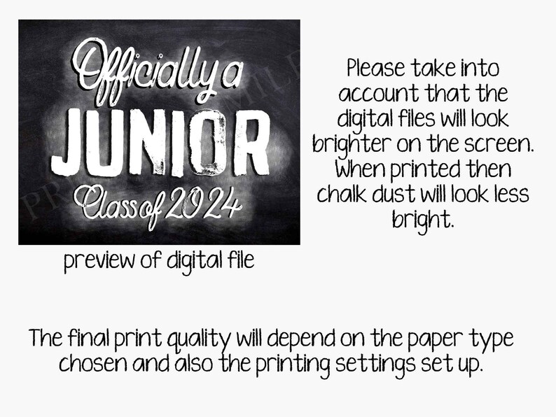 First Day of Junior Year Sign Class of 2024 Chalkboard 11th - Etsy