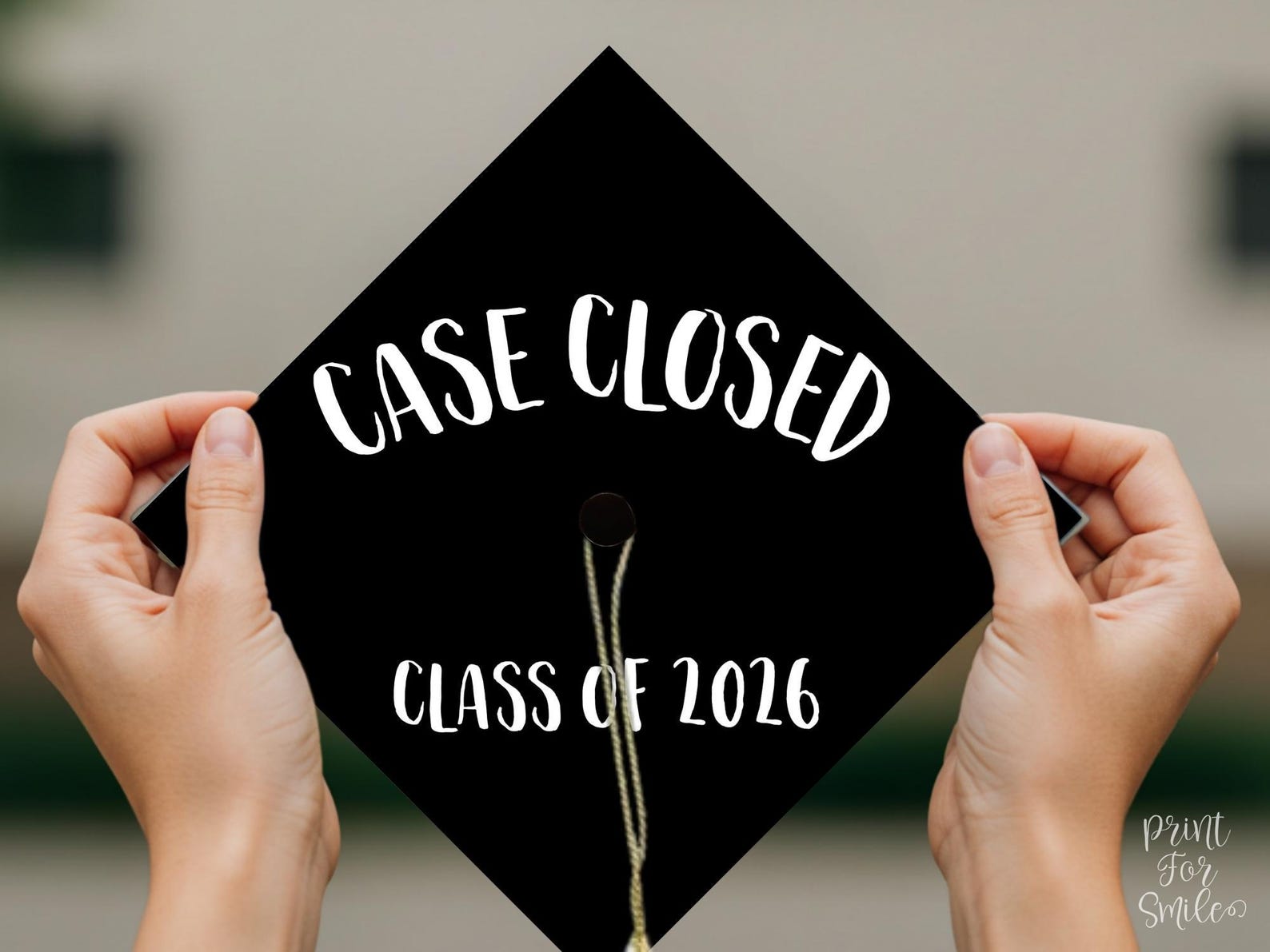 Grad Cap Topper PRINTABLE Case Closed, Criminal, Justice, Legal, Class ...