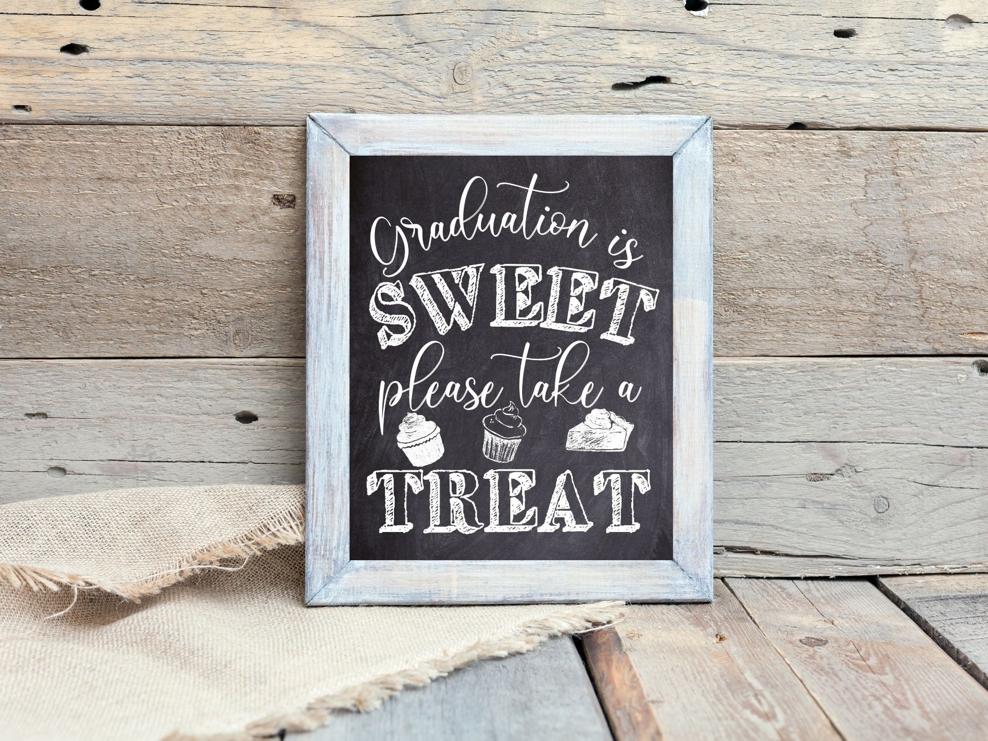 Graduation Is Sweet Take A Treat Sign PRINTABLE Chalkboard | Etsy