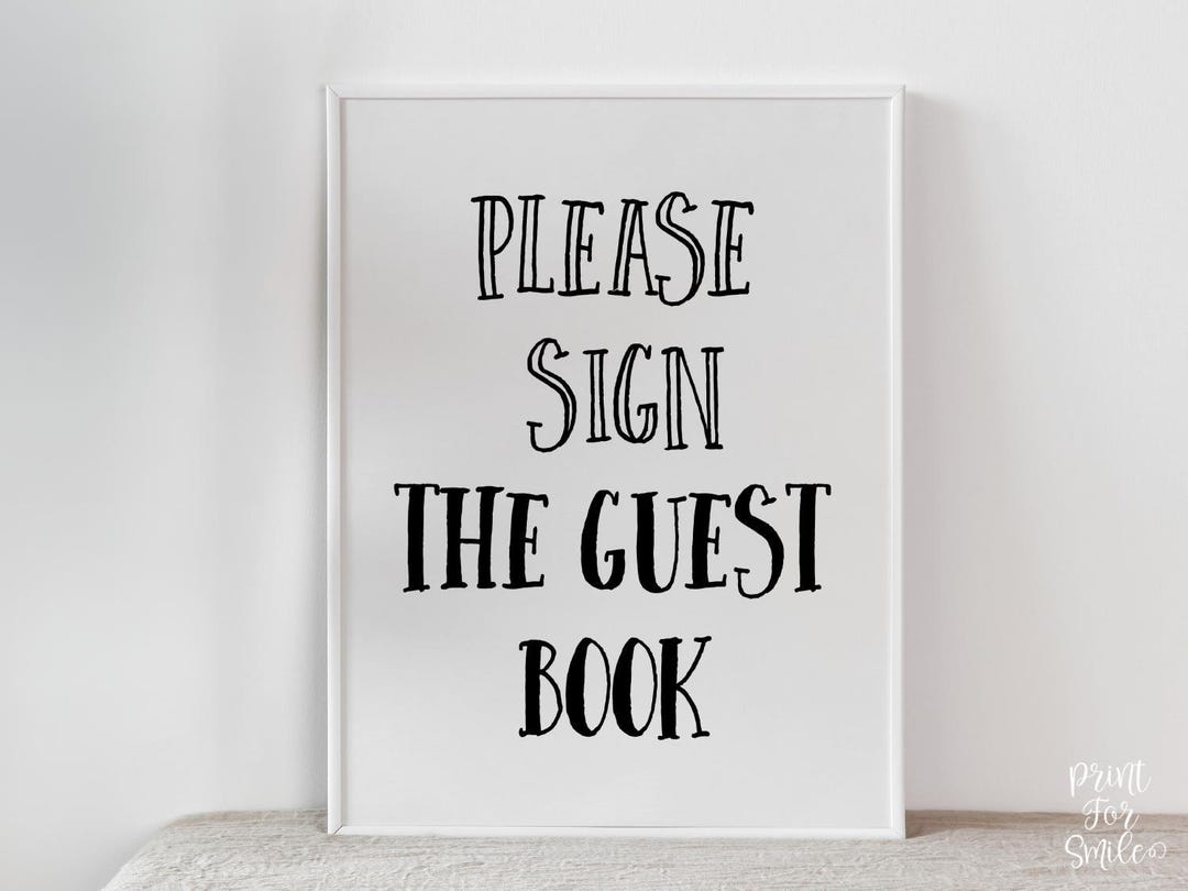 Please Sign the Guest Book PRINTABLE Sign, Graduation Decor, Grad Party ...