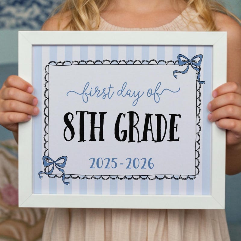 First Day of 8th Grade - Etsy