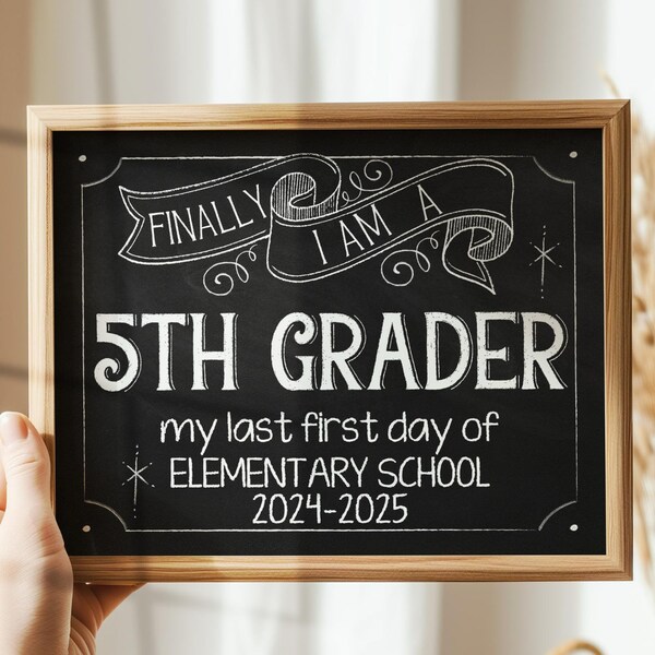 5th Grade Sign - Etsy
