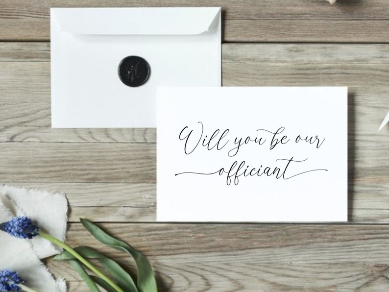 Will You Be Our Officiant Card PRINTABLE A6 | Etsy