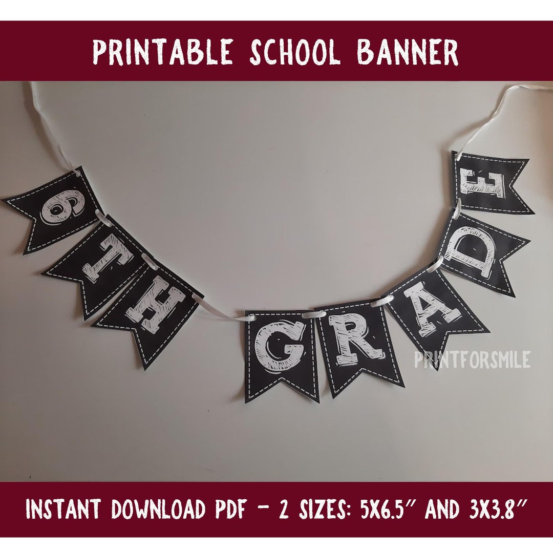 First Day of 6th Grade Banner PRINTABLE - Etsy