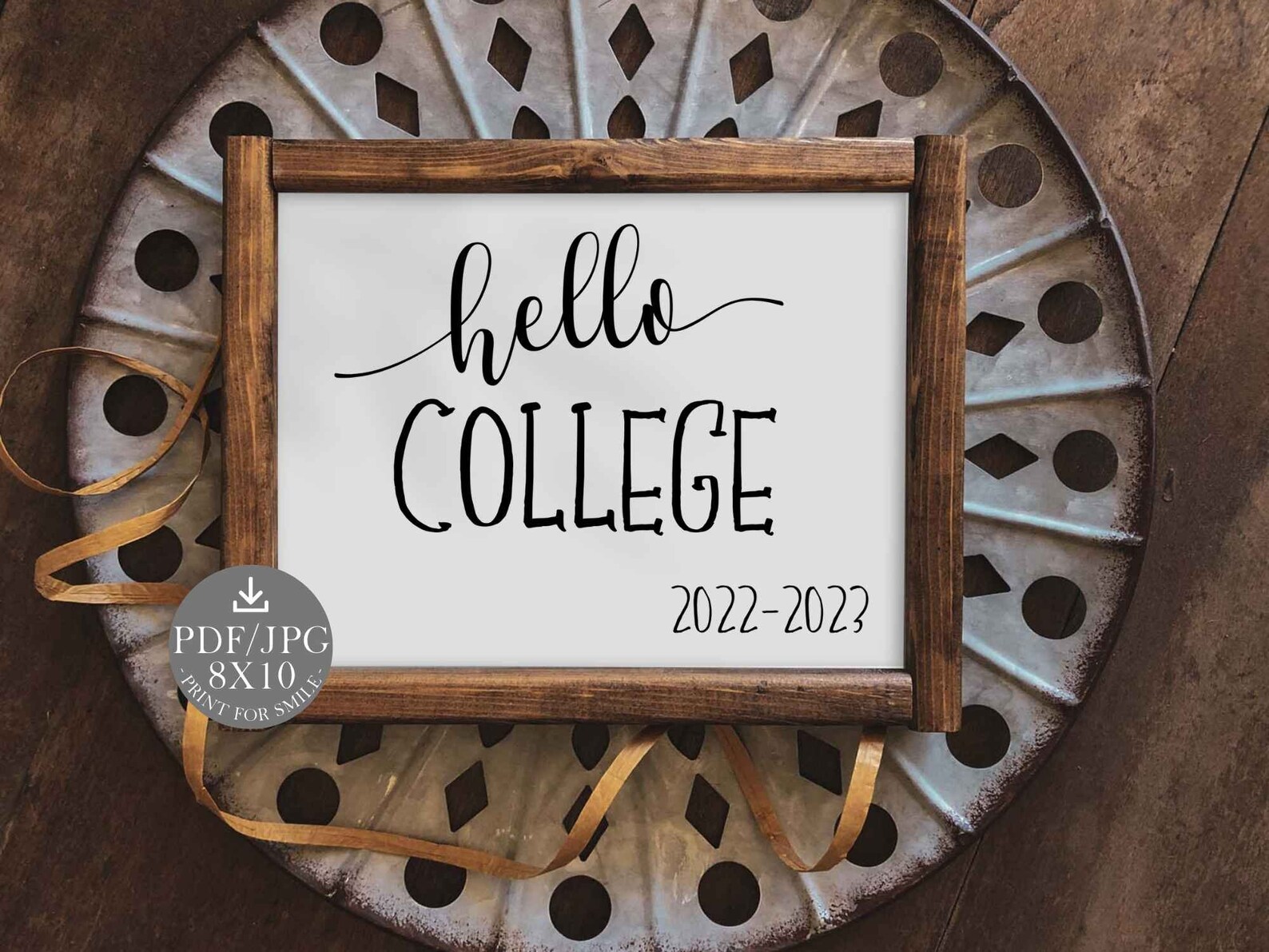 Hello College Sign First Day of College PRINTABLE 2022-2023 - Etsy