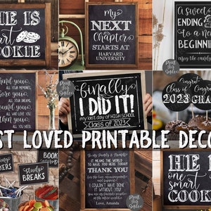 Graduation S'more Sign Party Decorations PRINTABLE Chalkboard - Etsy
