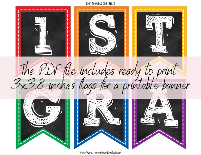 First Day of 1st Grade Banner PRINTABLE | Etsy