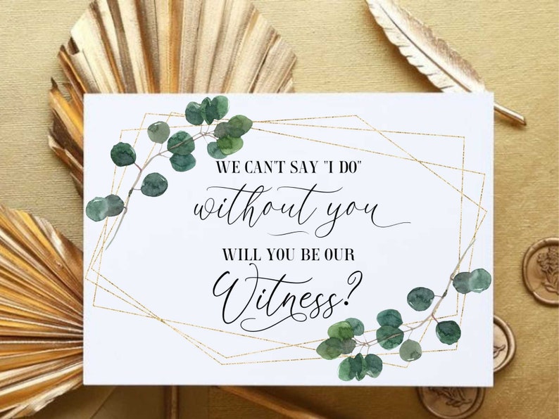 Will You Be Our Witness Card PRINTABLE Witness Proposal Card - Etsy