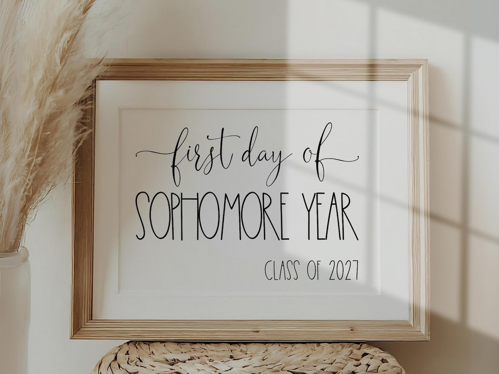 First Day of Sophomore Year Sign PRINTABLE Back to School Sign Photo ...