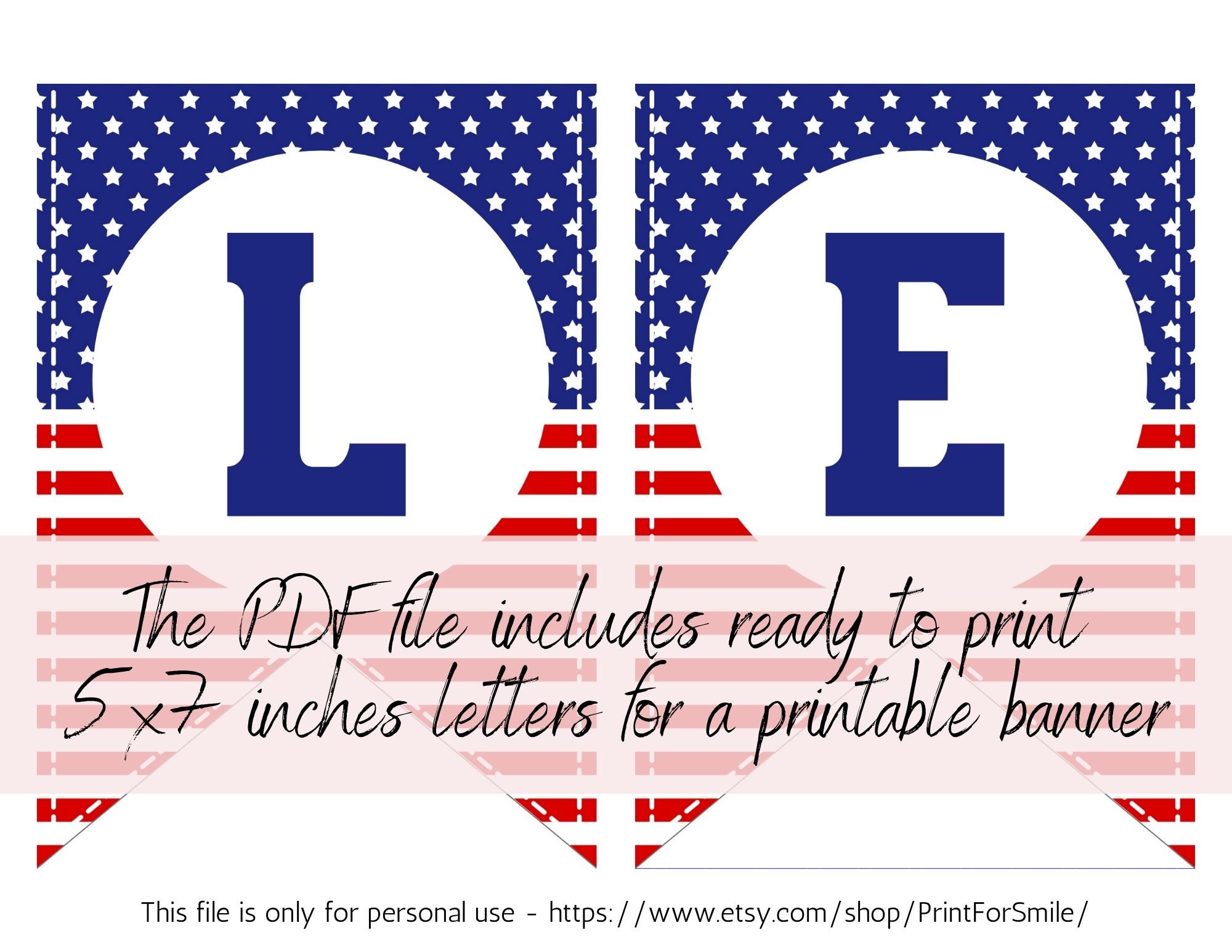 Let Freedom Ring Banner PRINTABLE Patriotic - Etsy