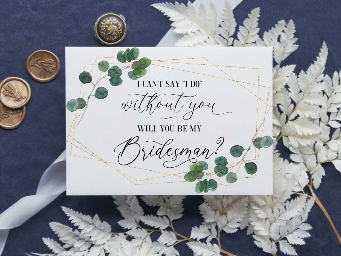 Will You Be My Bridesman Card PRINTABLE Bridesman Proposal - Etsy