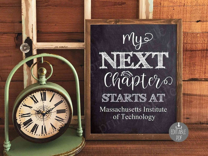 My Next Chapter Starts at Graduation Sign PRINTABLE Party - Etsy