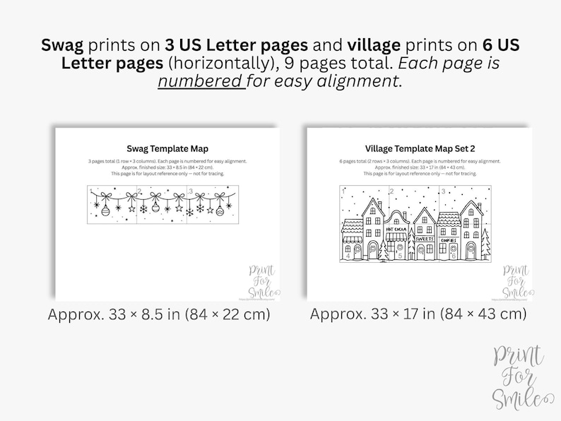 Printable Christmas Village Window Art – Hot Cocoa & Sweets Houses ...