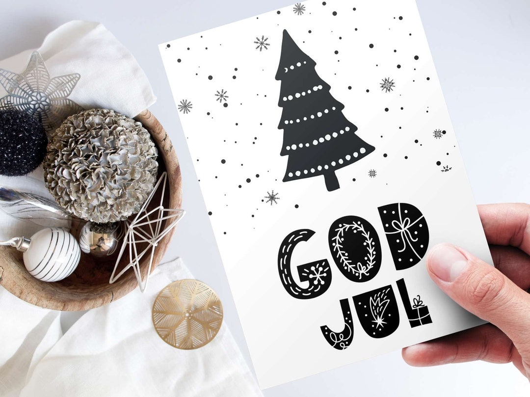 God Jul Card PRINTABLE - Etsy