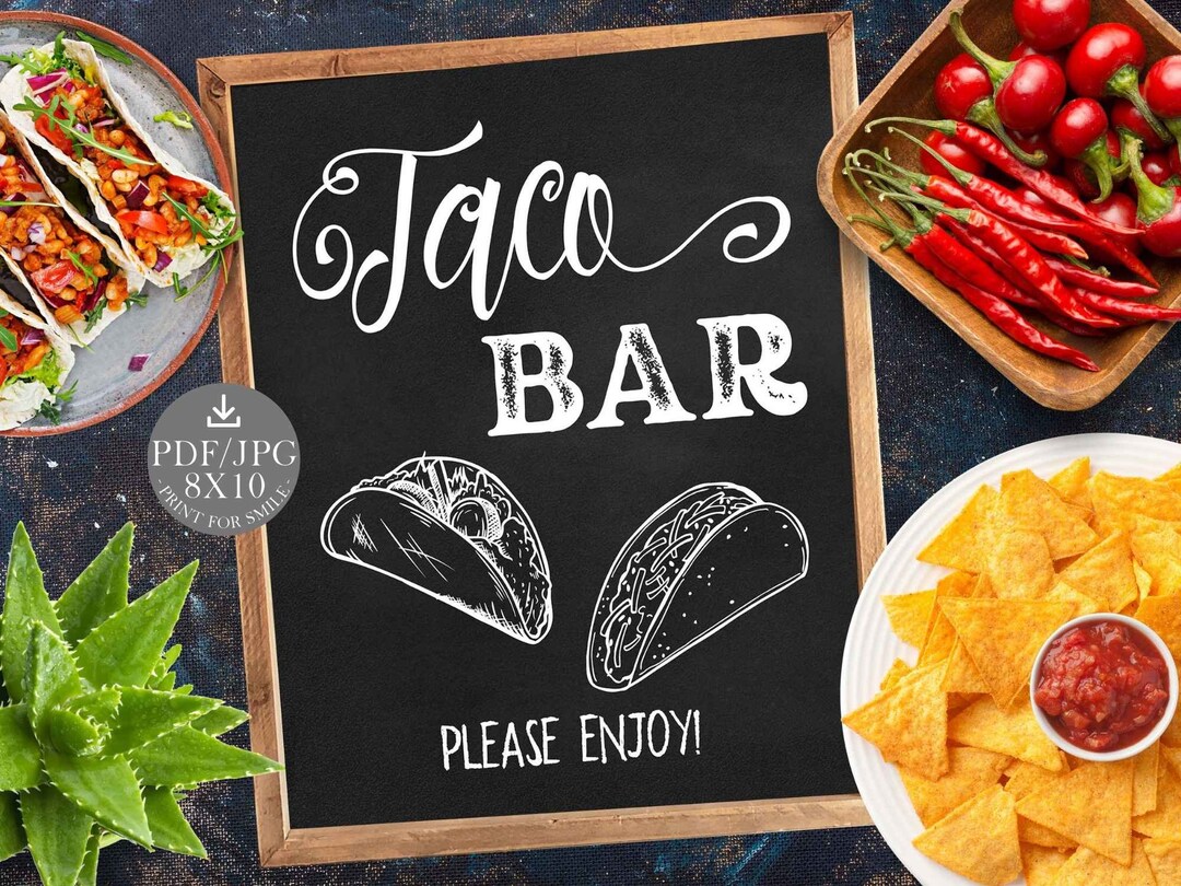 Graduation Taco Bar Sign PRINTABLE Graduation Party Decorations - Etsy