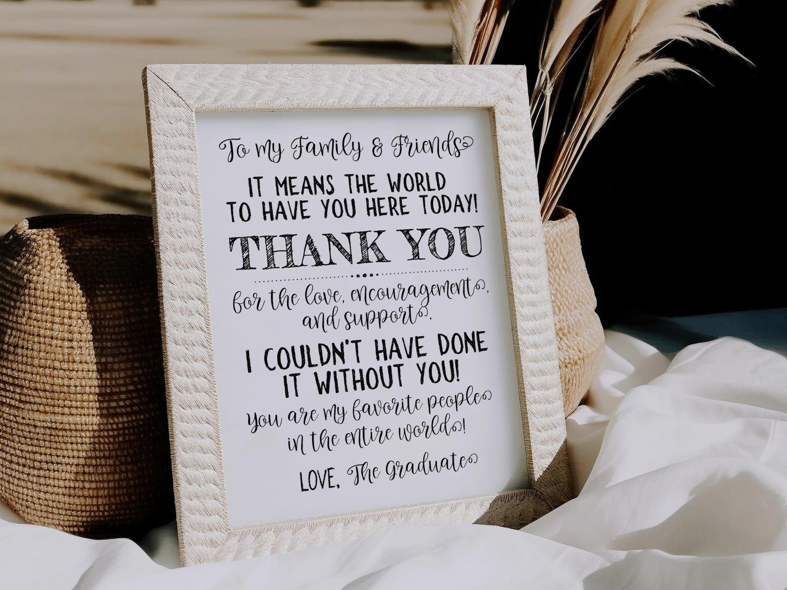 Graduation Thank You Sign Guests PRINTABLE - Etsy