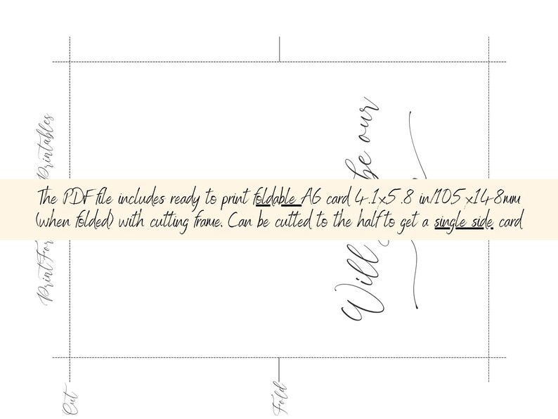 Will You Be Our Usher Card PRINTABLE A6 - Etsy