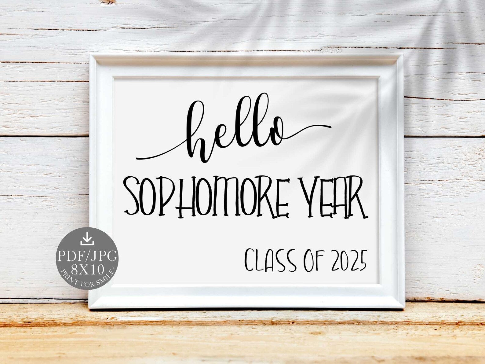 Hello Sophomore Year Sign First Day of Sophomore Year - Etsy