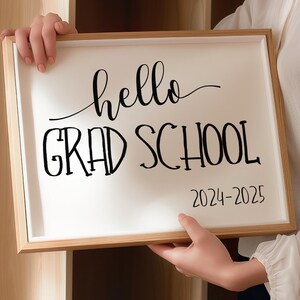 Hello Grad School Sign, First Day of Grad School, PRINTABLE, Instant ...