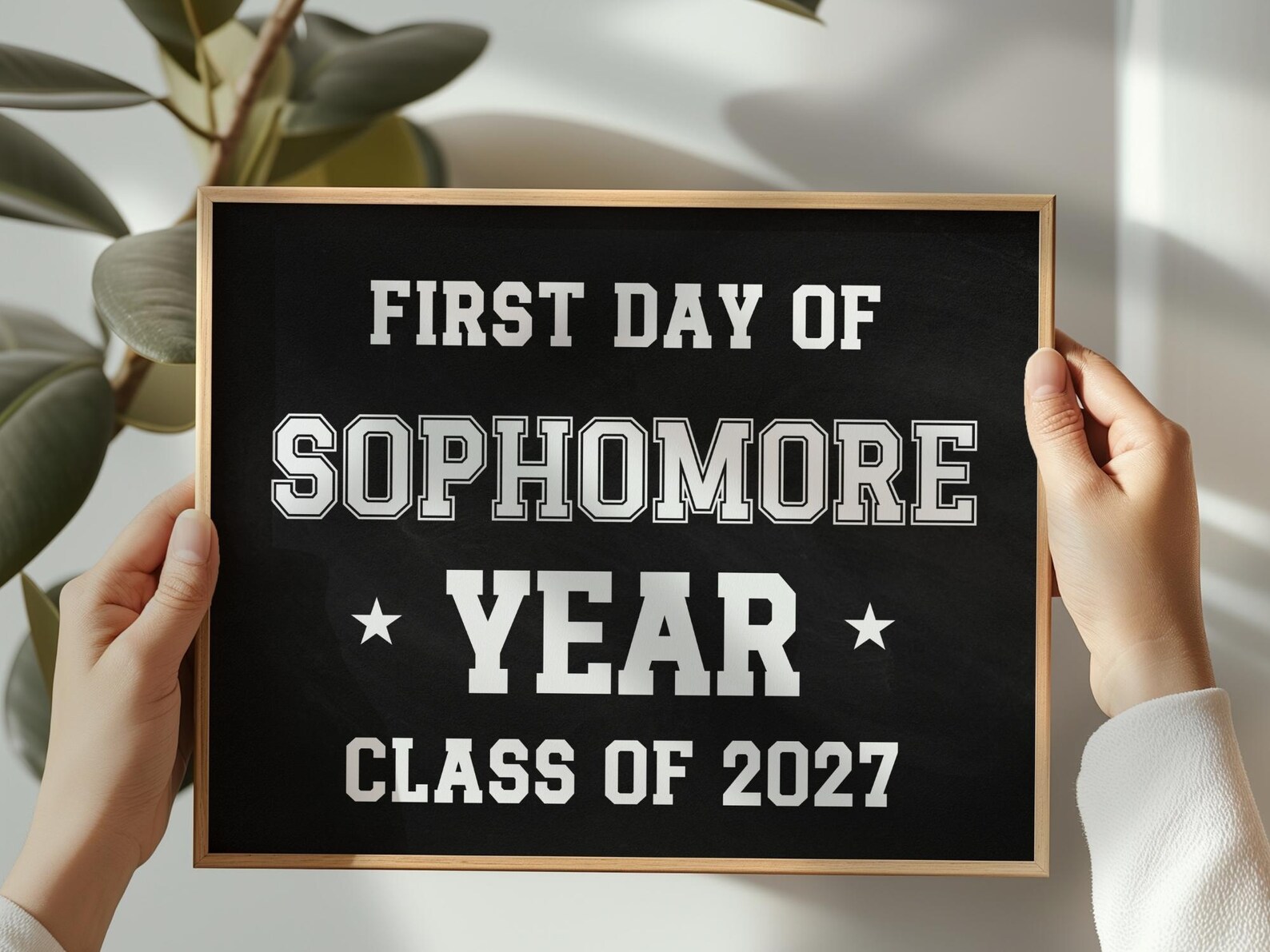First Day of Sophomore Year Sign Boy Printable Chalkboard Sports - Etsy