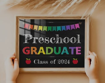 Pre K Graduation Sign, Pre-k Graduate 2024, Preschool Graduate ...