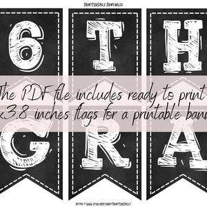 First Day of 6th Grade Banner PRINTABLE - Etsy