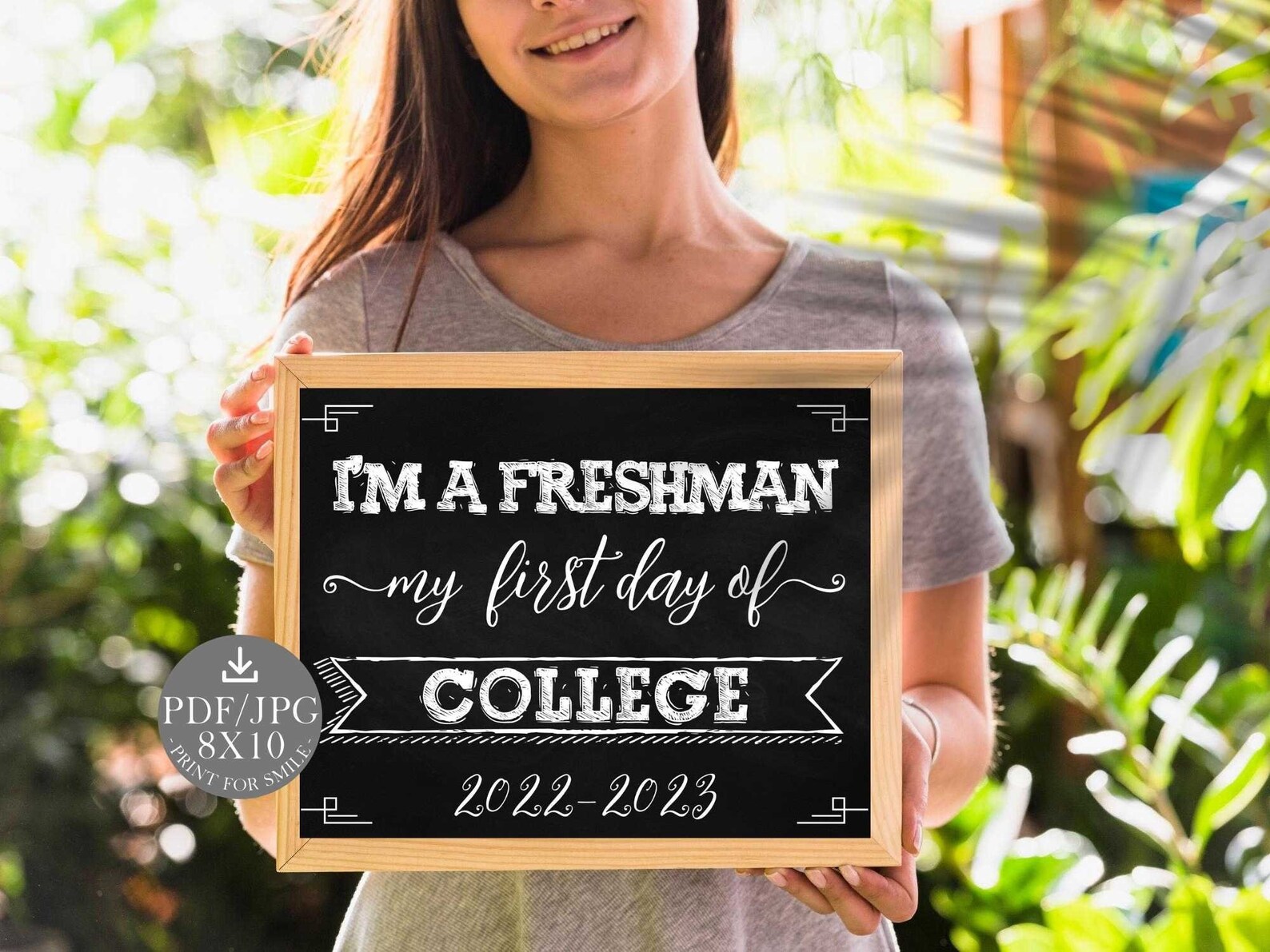 First Day of College Sign PRINTABLE Chalkboard 2022 - Etsy