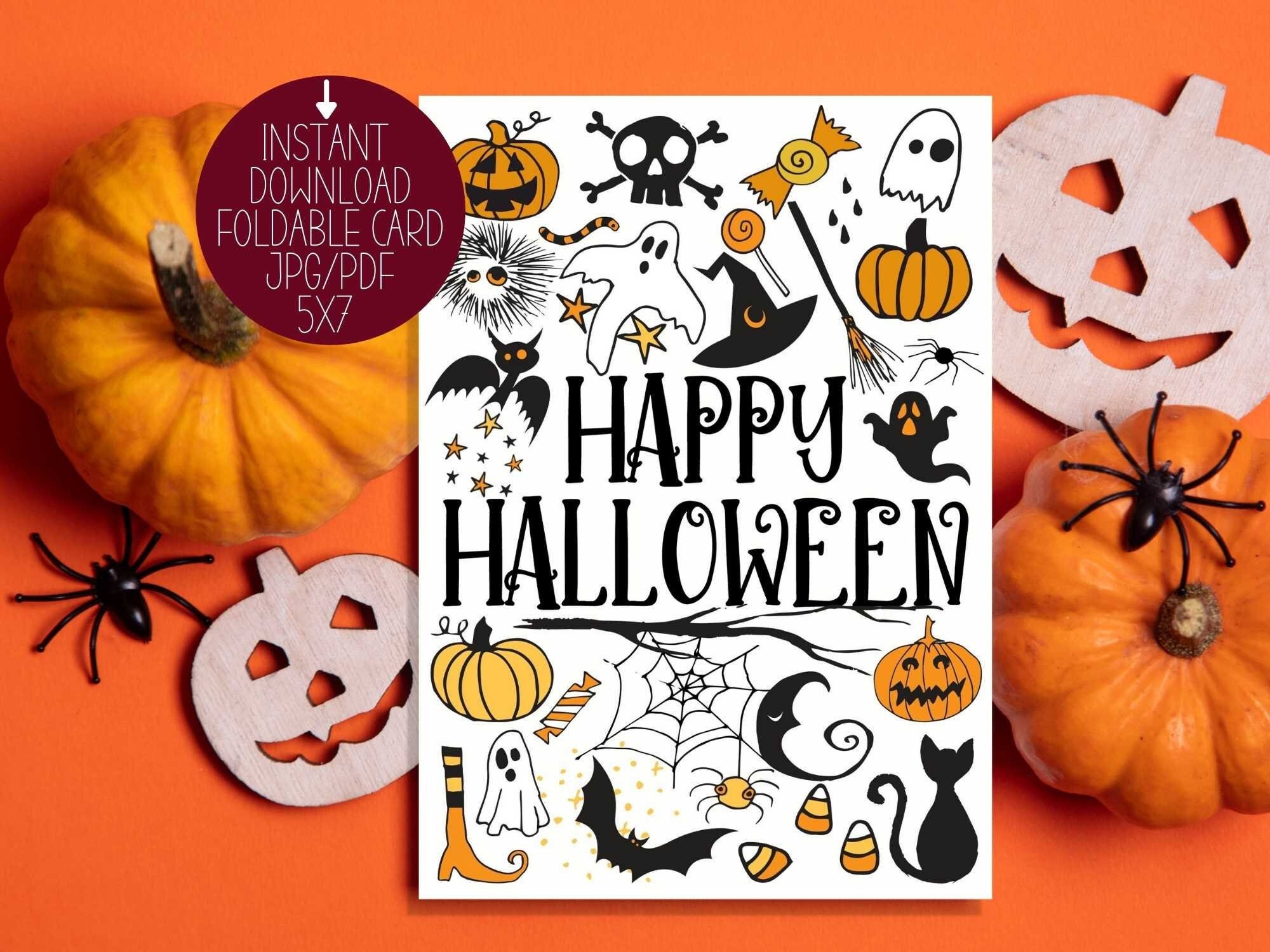 Happy Halloween Card PRINTABLE - Etsy