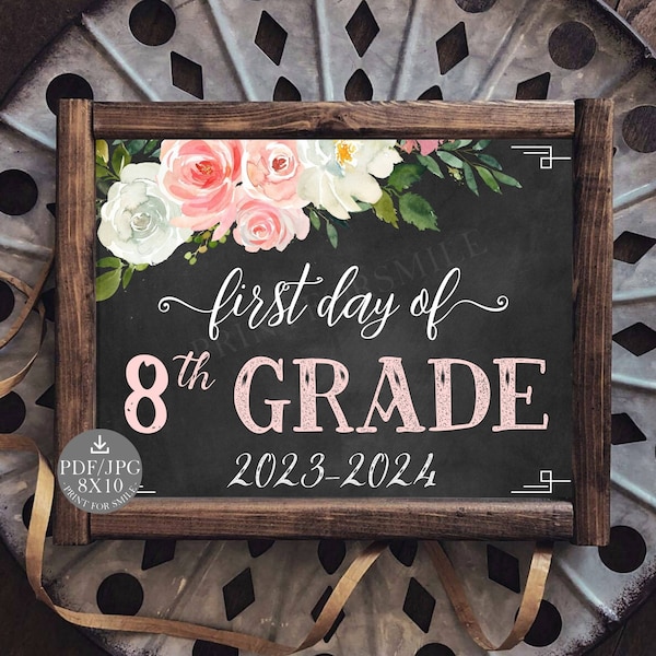 First Day of 8th Grade - Etsy
