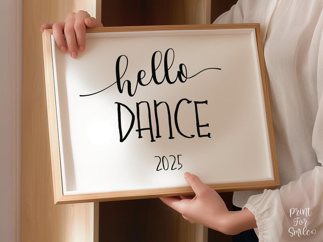 PRINTABLE First Day of Dance Sign Back to School Sign Photo Prop - Etsy