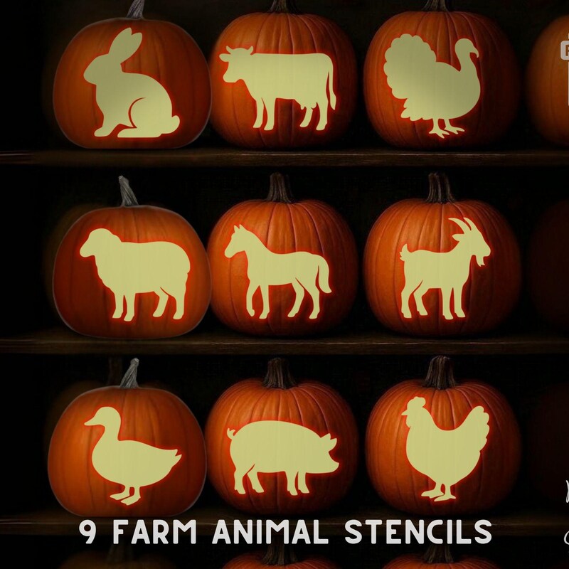 Duck Pumpkin Stencil - Etsy UK