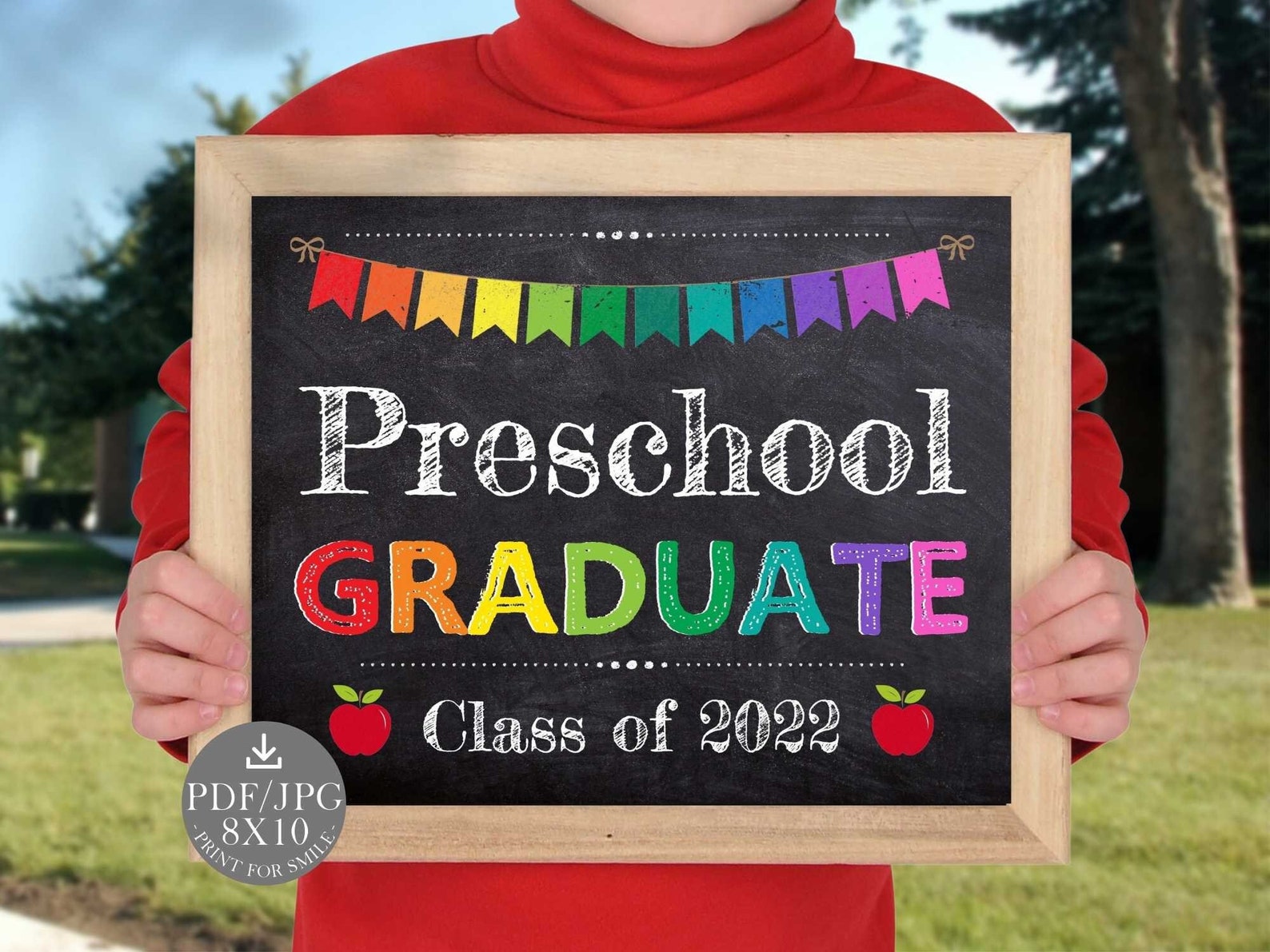 Preschool Graduate Sign Graduation Printable 2022 - Etsy