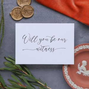 Will You Be Our Witness Card PRINTABLE A6 - Etsy