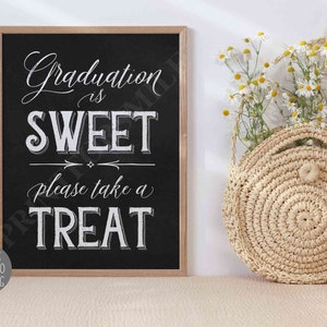 Graduation is Sweet Please Take A Treat Sign PRINTABLE Party ...